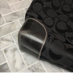 Coach | Bags | Coach Signature Monogram Slim Tote Black | Poshmark